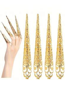 10pcs Set Hypoallergenic Metal Fingernail Nail Covers, Finger Joint ...