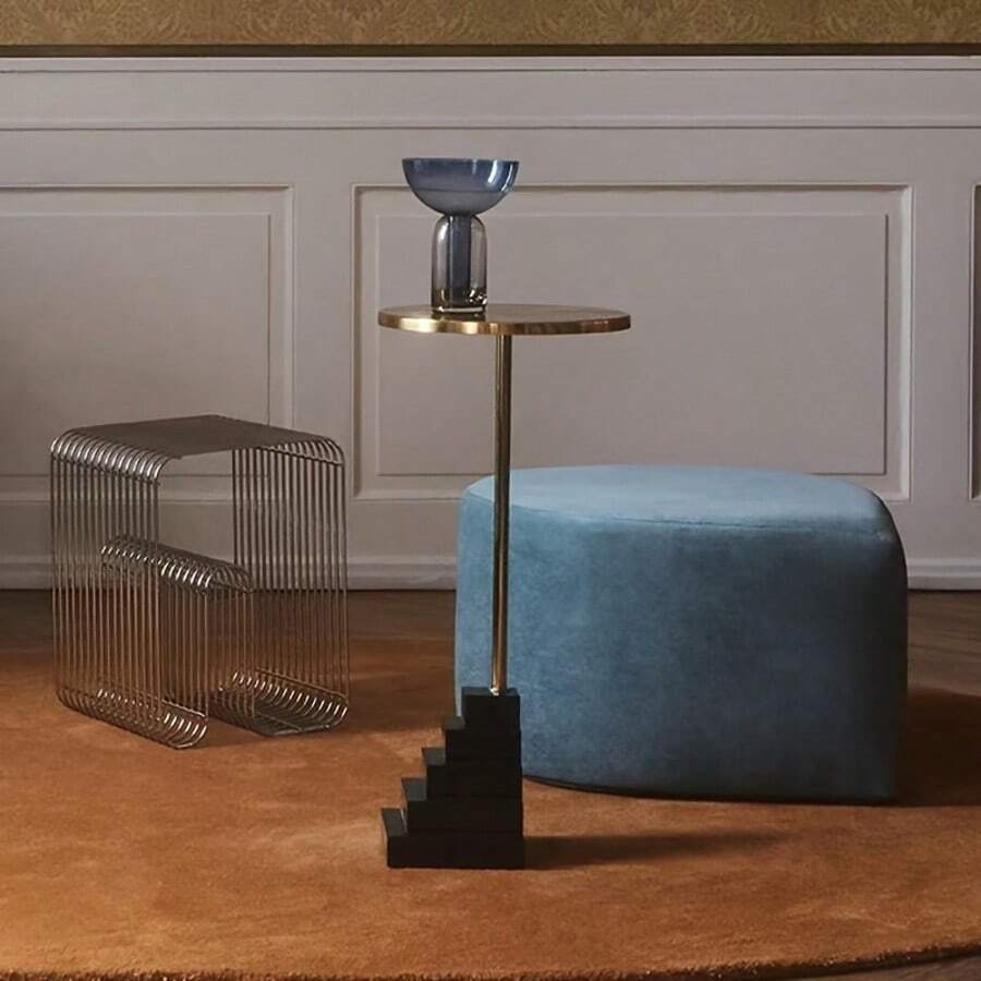 1pc Sofa Corner Table Integrated Small Square Table, Silver Metal ...