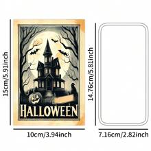 12pcs Spooky Halloween Wall Art Postcards Set With Stickers, Horror ...