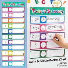 Lachilly 12 piezas Tarjetas de horario diario para niños, Gráfico de ...