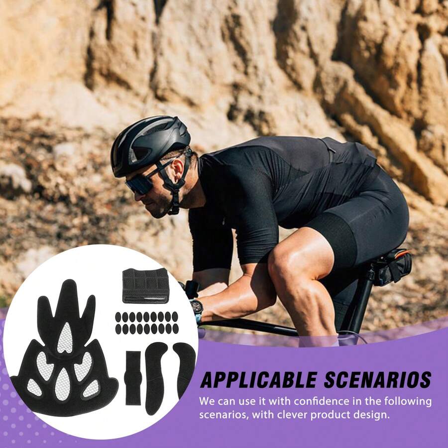 1Set Universal Helmet Padding Kit Soft Sponge Pads For Bike Motorcycle ...