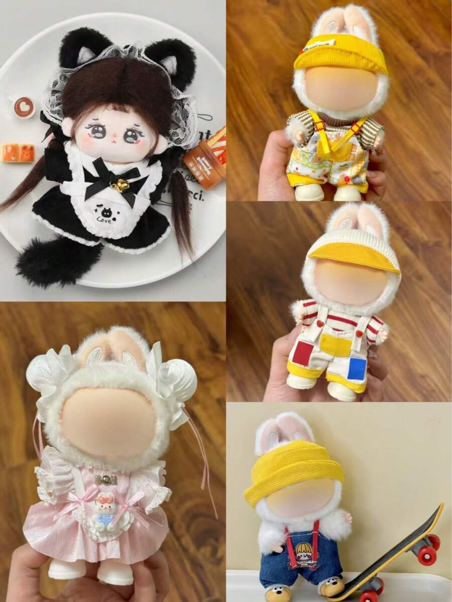 17cm Labubu Plush Doll Outfit Set, Suitable For Labubu Generation 1, 2 ...