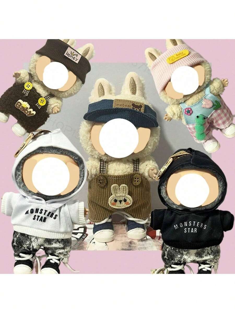 17cm LABUBU Sportswear Outfit Set, Casual Outfit Set, Replacement ...