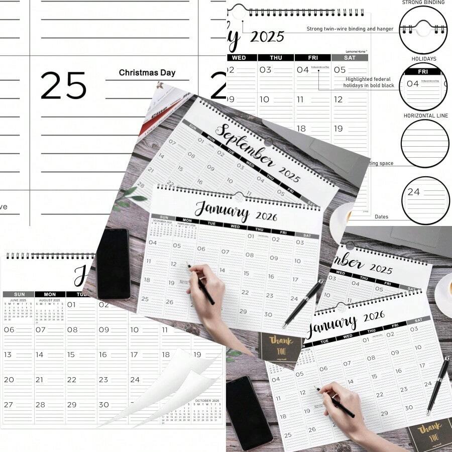 Calendar 20252026 Wall 20252026 Calendar With Thick Paper 15 X 11.5 Jul ...