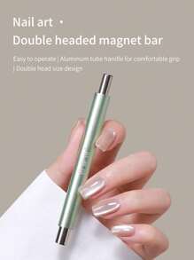 2025 New Double-Ended Magnetic Stick, Glass Bead Cat Eye Magnet Nail ...