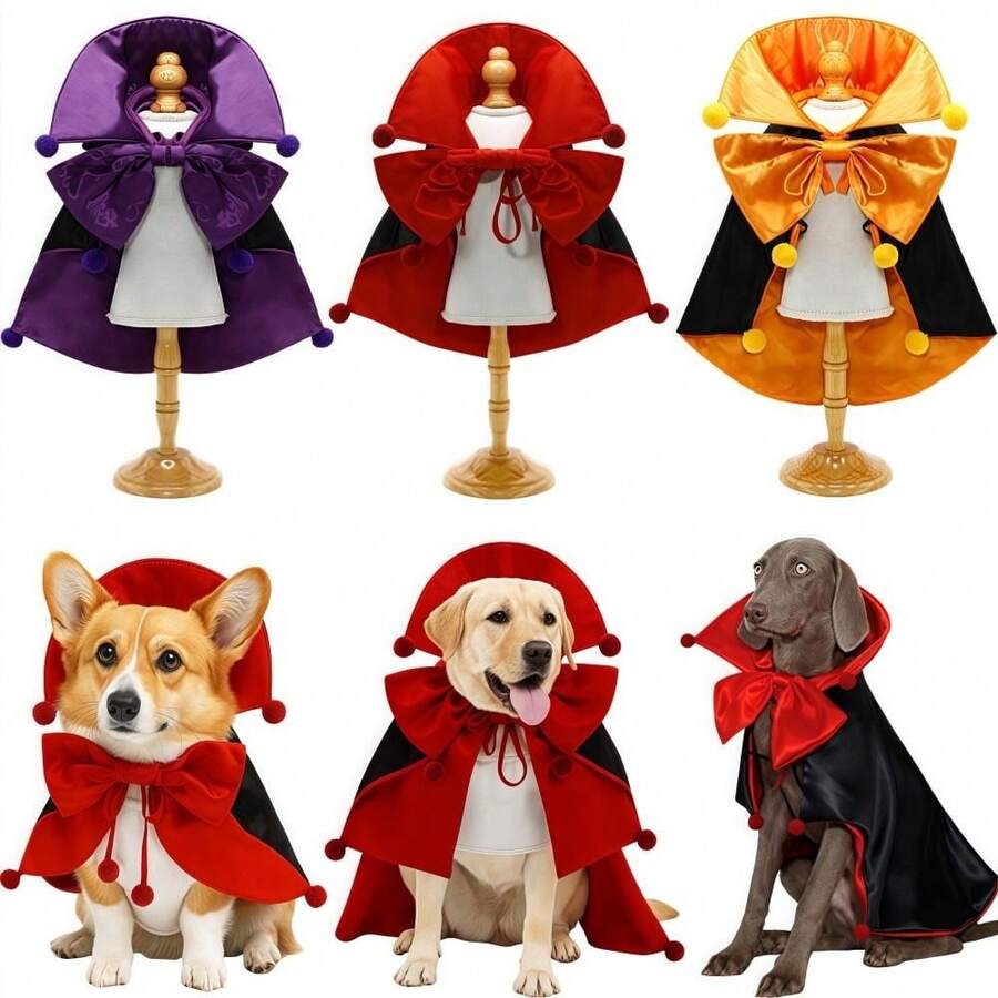 Dog Halloween Costumes, Dog Cloak Costume Devil Cloak Cape Halloween ...