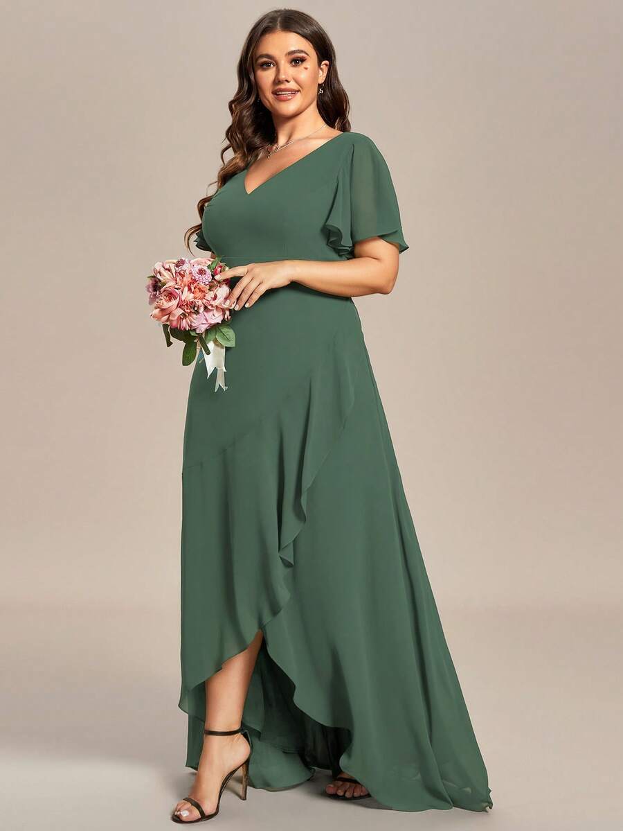 EVERPRETTY Elegante Brautjungfernkleider in Große Größen mit ...