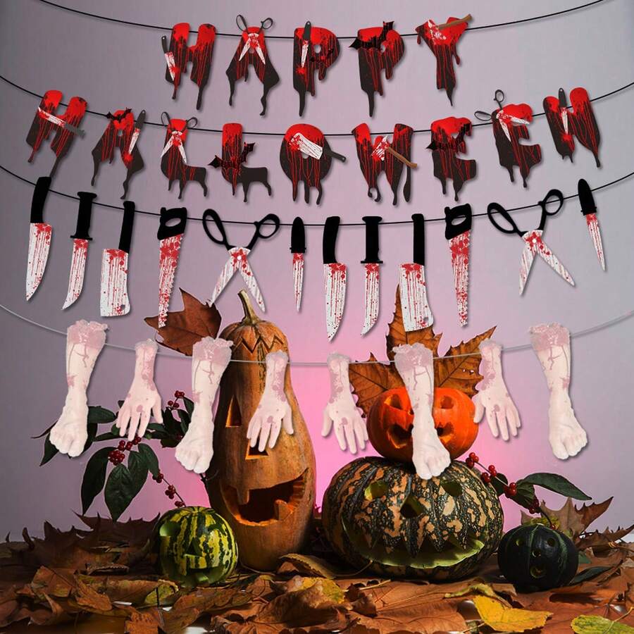 New Halloween Bloody Horror Theme Party Decoration Ghost Festival Scene ...