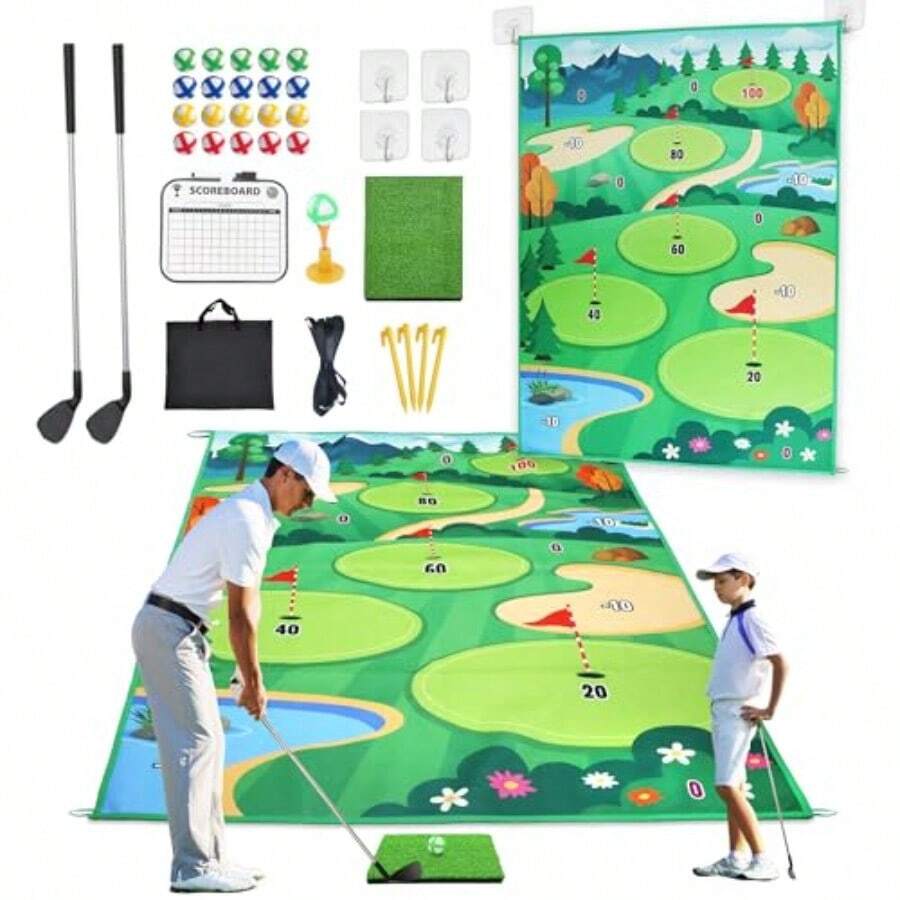 IGRL Golf Chipping Game Mat 70"X47" Golf Practice Mat Indoor Outdoor ...