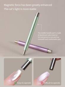 2025 New Double-Ended Magnetic Stick, Glass Bead Cat Eye Magnet Nail ...