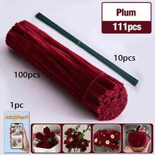 Tallo de flor verde de 30 cm + tutorial en video, 60 colores de palitos ...