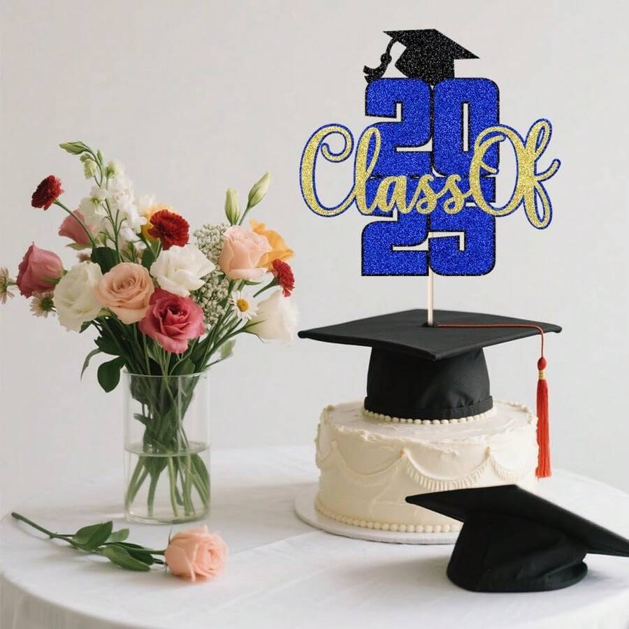 Glitter Class Of 2025 Cake Topper, Congrats Grad 2025/Congrats Class Of ...