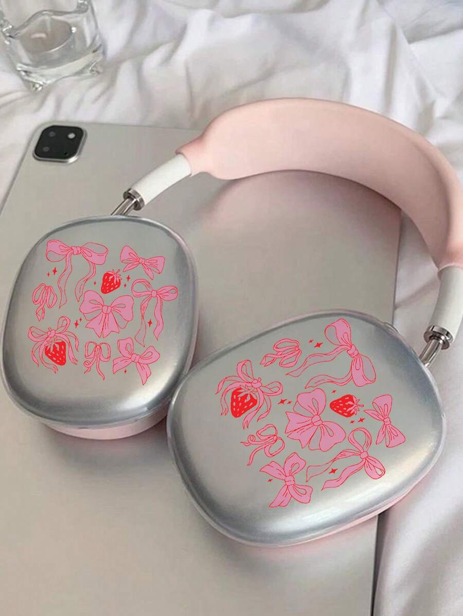 A Pair Of Bow TPU Transparent Headphone Cases For Airpods Maxs | SHEIN ...
