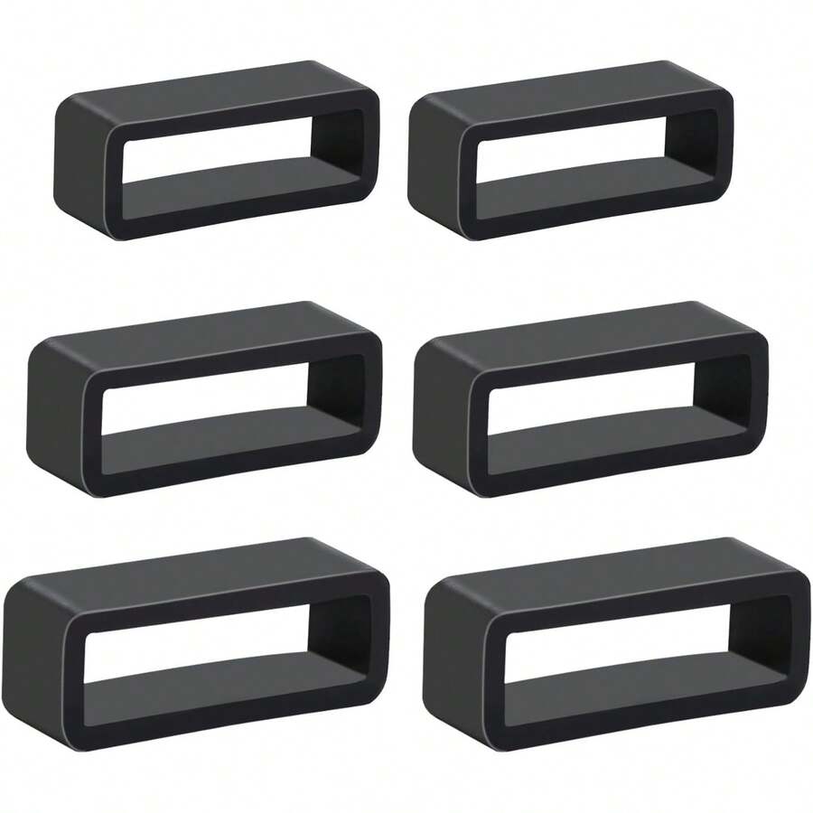 6 Pcs Watch Band Keepers, 18mm/20mm/22mm Silicone Watch Strap Holder ...