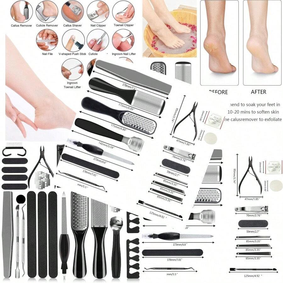 36 In 1 Pedicure Kit Professional Pedicure Tools Foot Rasp Foot Dead ...