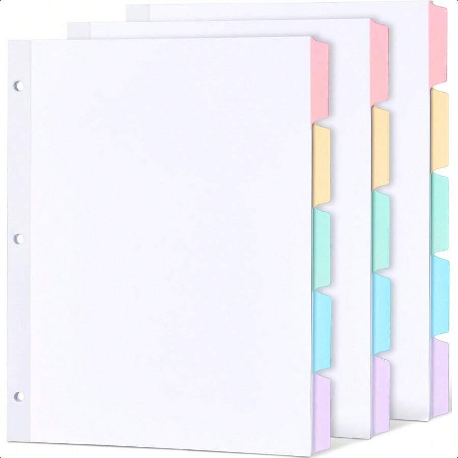 Binder Dividers With Tabs Reinforced Edge Blank Writable Binder ...