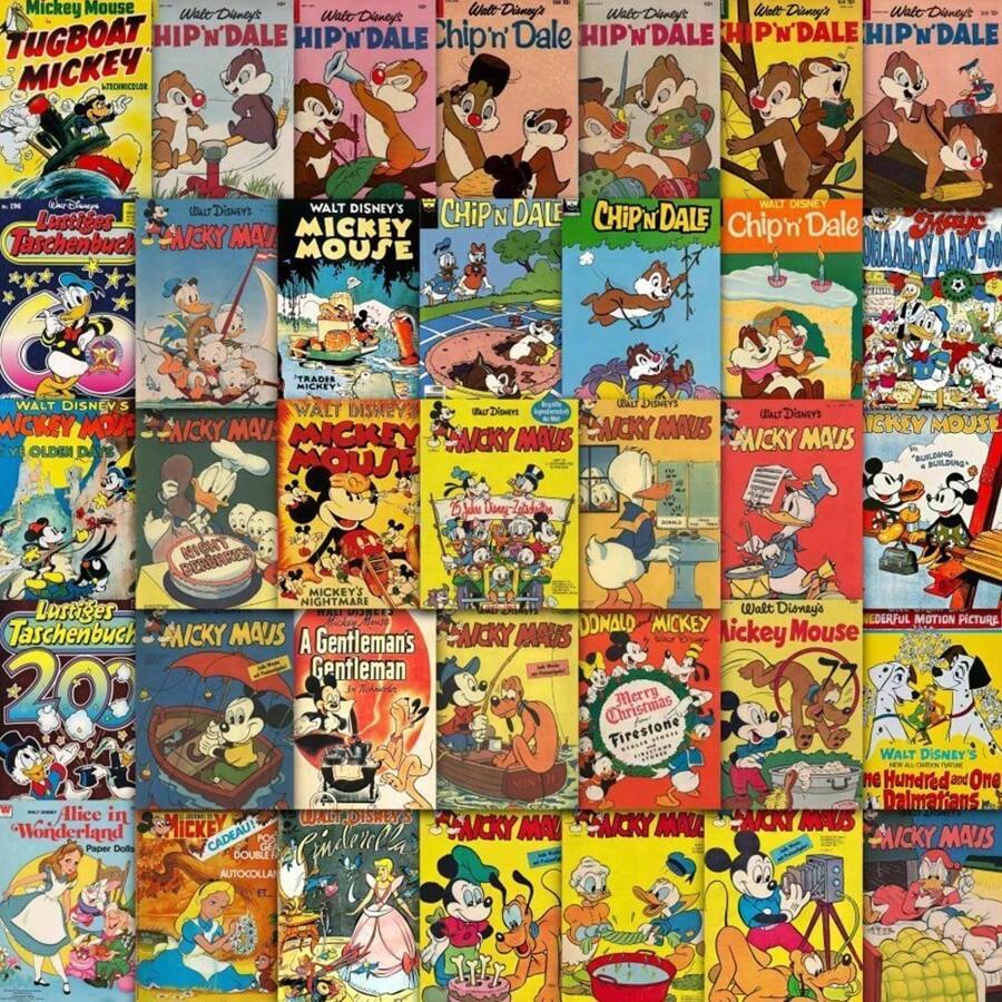Disney 50 Disney Cartoon Stickers Classic Retro Posters For Children ...