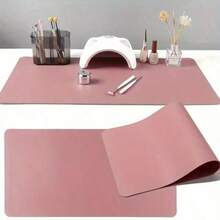 Coral Pink Nail Art Table Mat Waterproof Dirt Resistant Durable Arm ...