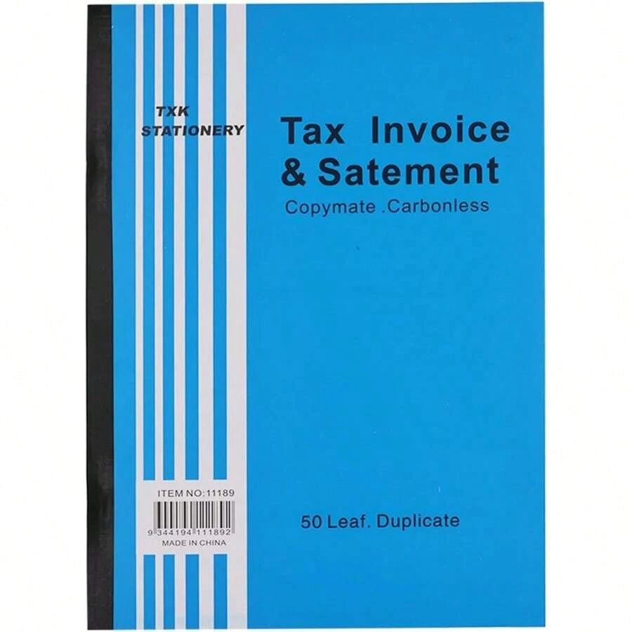 50 Leaf Tax GST Invoice Statement Book Copymate Carbonless Business A4 ...