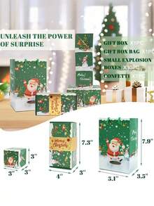 1/2 Christmas Surprise Explosion Box - Creative Folding Bounce Two ...