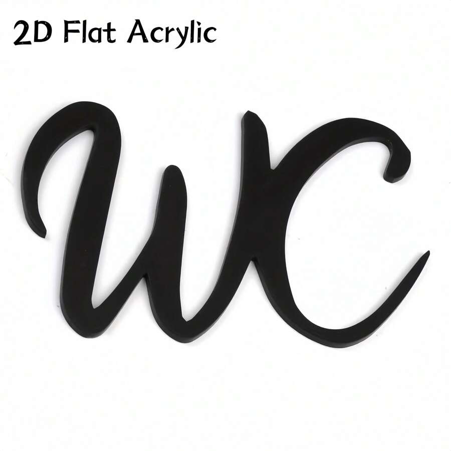 Señal de baño hueca en 2D, indicador de dirección de baño público ...