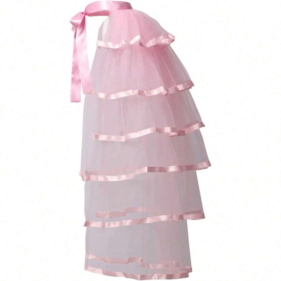 Victorian Steampunk Bustle Skirt 6 Layered Tie-On Belt Tulle Tutu ...