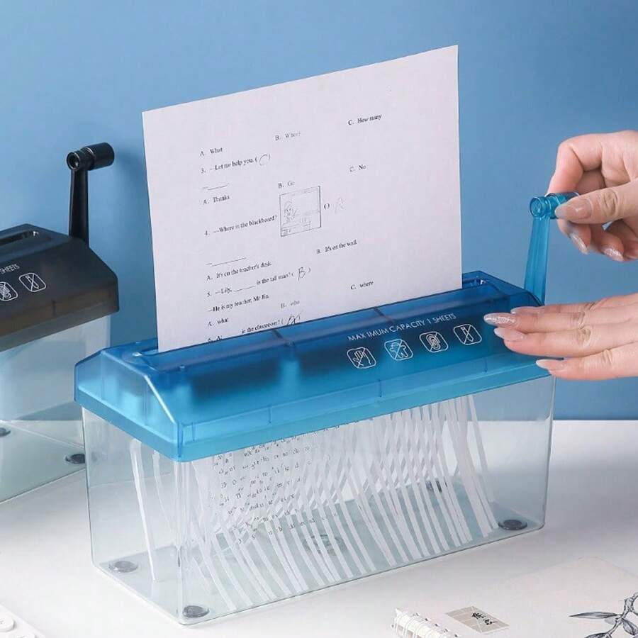 1pc Manual Paper Shredder, Mini Handheld Shredder For Home/Office Use ...