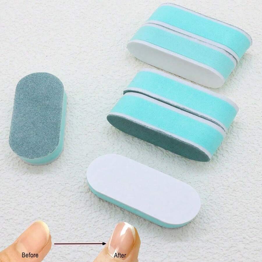 JEARLYU 10pcs Mini Oval Polishing Blocks, High Elastic Double-Sided ...