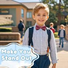 Bow Ties Boys Pre-Tied Bow Tie Adjustable Polka Bow Tie Boys Girls ...