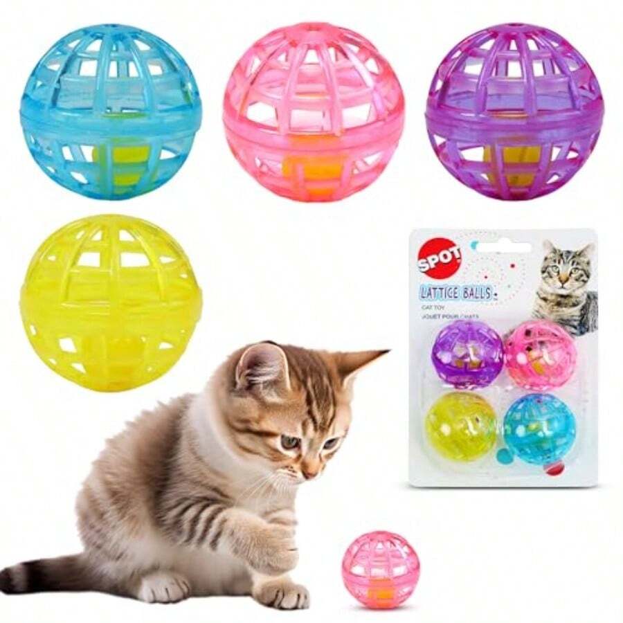 Lattice Balls Cat Toys Durable Fun Balls With Bells Perfect For ...