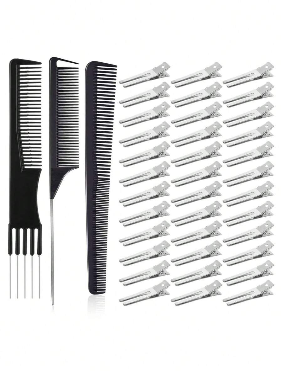 50Pcs Metal Hair Styling Clips, No Crease Double Prong Hair Clips With ...