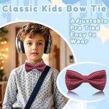 Bow Ties Boys Pre-Tied Bow Tie Adjustable Polka Bow Tie Boys Girls ...