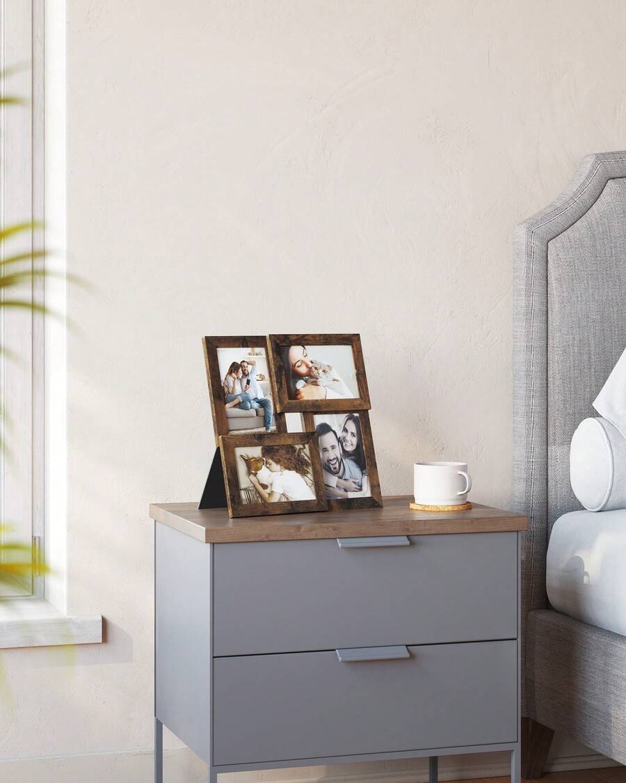 SONGMICS Collage Picture Frames, 4 Frames For 4x6 Photos, Collage Photo ...