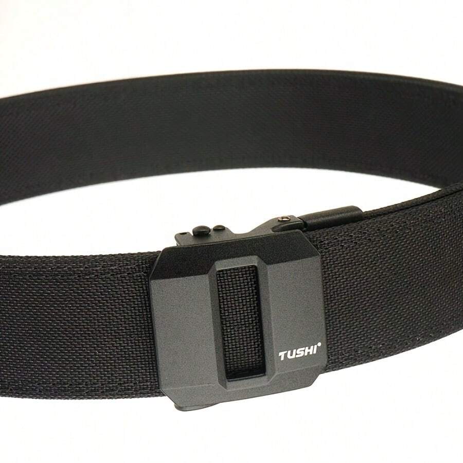 Tushiy Men's Built-In PE Film Casual Belt - Thickened Double Weave ...