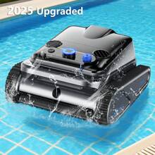 INSE 2025 New Cordless Pool Vacuum, Robotic Pool Cleaner Wall Climbing ...