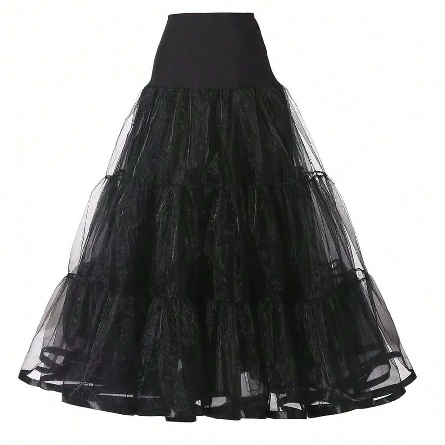 Women's Floor Length Wedding Petticoat Long Underskirt For Formal ...