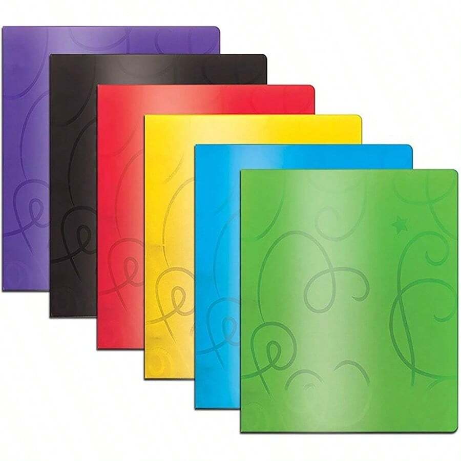 BAZIC 2 Pockets Poly Folder Swirl Embossed Portfolio Letter Size ...