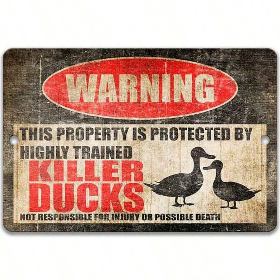 Funny Duck Sign Ducks Sign Duck Ning Sign Duck Coop Sign Duck Dr 8X12 ...