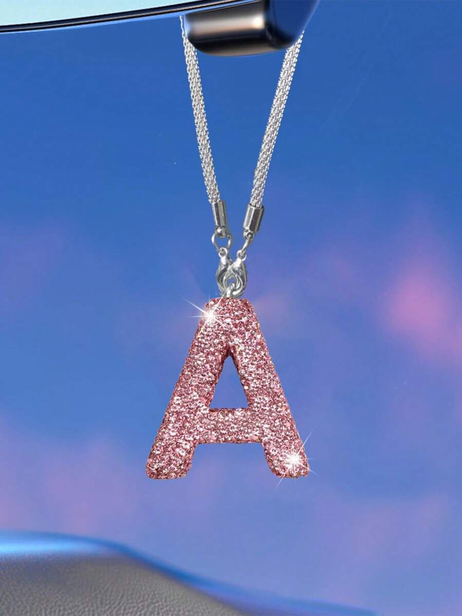 1 Peça Pingente de Espelho Retrovisor de Carro com Letra de Diamante ...