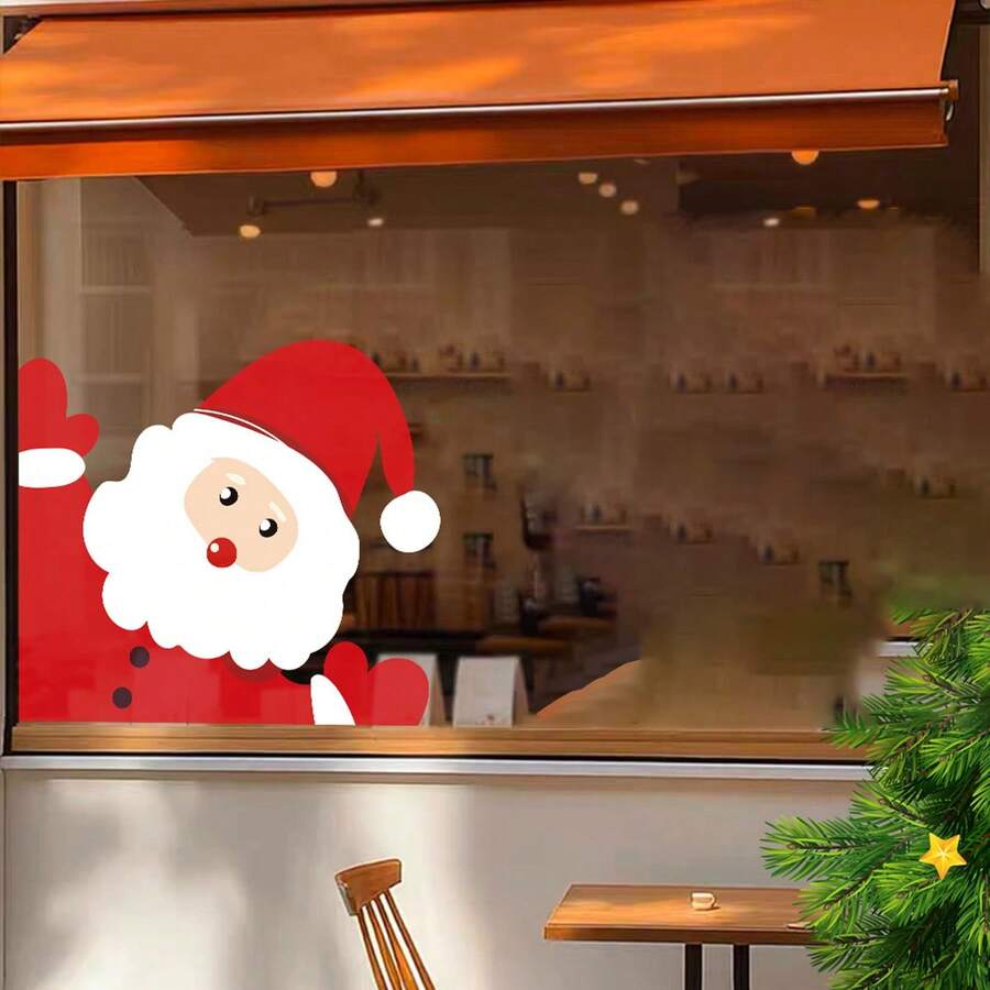 Christmas Window Clings, Colorful Electrostatic DIY Santa Claus ...