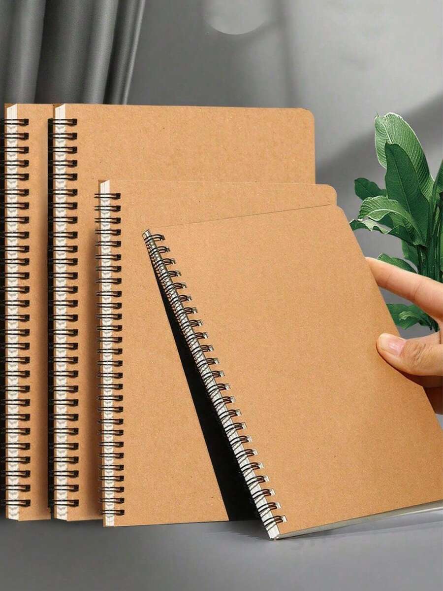 1PC A5/B5 Simple Kraft Paper Coil Notebook, Office Soft Copy, Student ...
