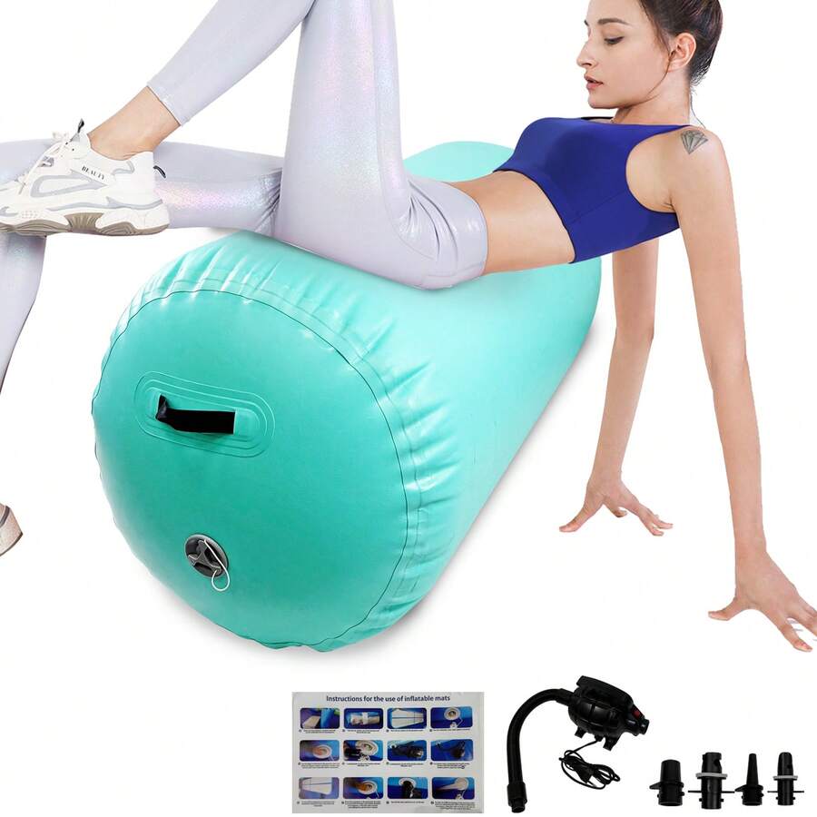 Air Roller Inflatable Air Roll, 60/80cm Gymnastics Air Barrel Tumbling ...