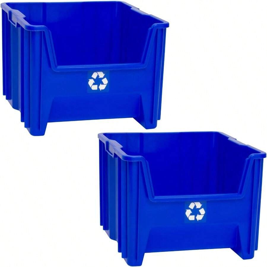 Commercial Industrial Heavy Duty Stackable OpenFront Recycling Bin Box ...