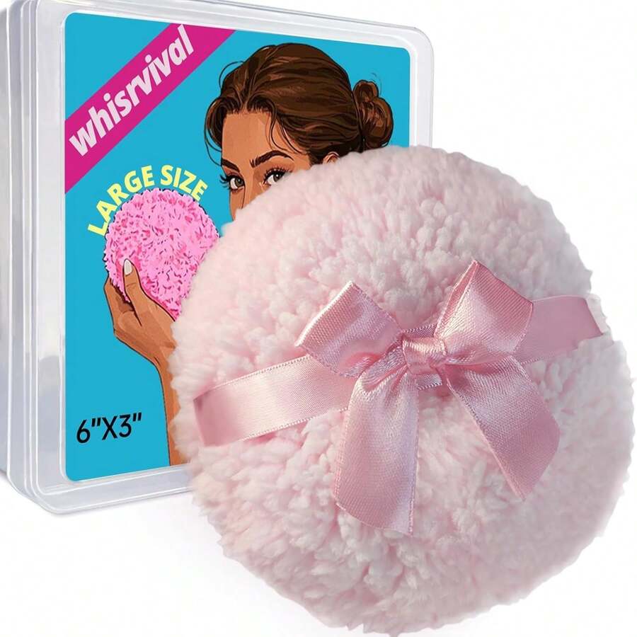 Whisrvival 6" Large Powder Puff For Body Powder, Soft Body Dusting ...