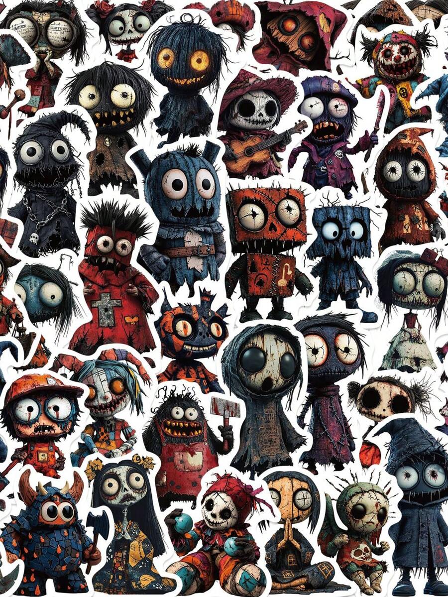 50pcs Horror Stickers Coquette Stickers Horror Party Favors Horror ...