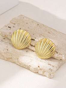 1 Pair Elegant Seashell Earrings For Women Hypoallergenic Boho Beach Vacation Jewelry Minimalist ...