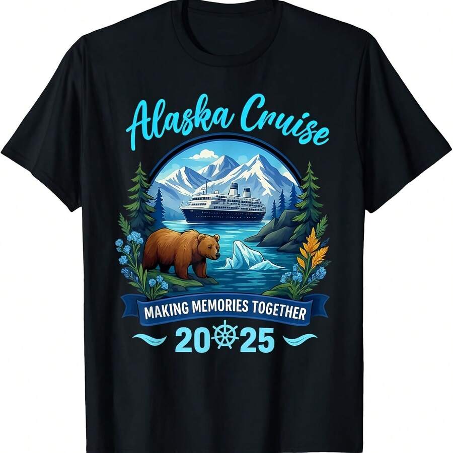 Funny Matching Family And Group Alaska Cruise 2025 Uni T-Shirt | SHEIN USA