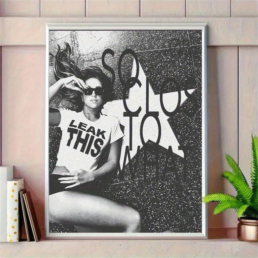 1pc Black & White Urban Graffiti Design Canvas Posters,Tate Mcrae ...