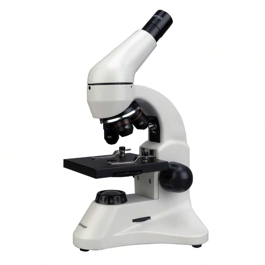 AmScope 40-1000X Student Compound Metal Microscope 2-Lights Slide-Set ...