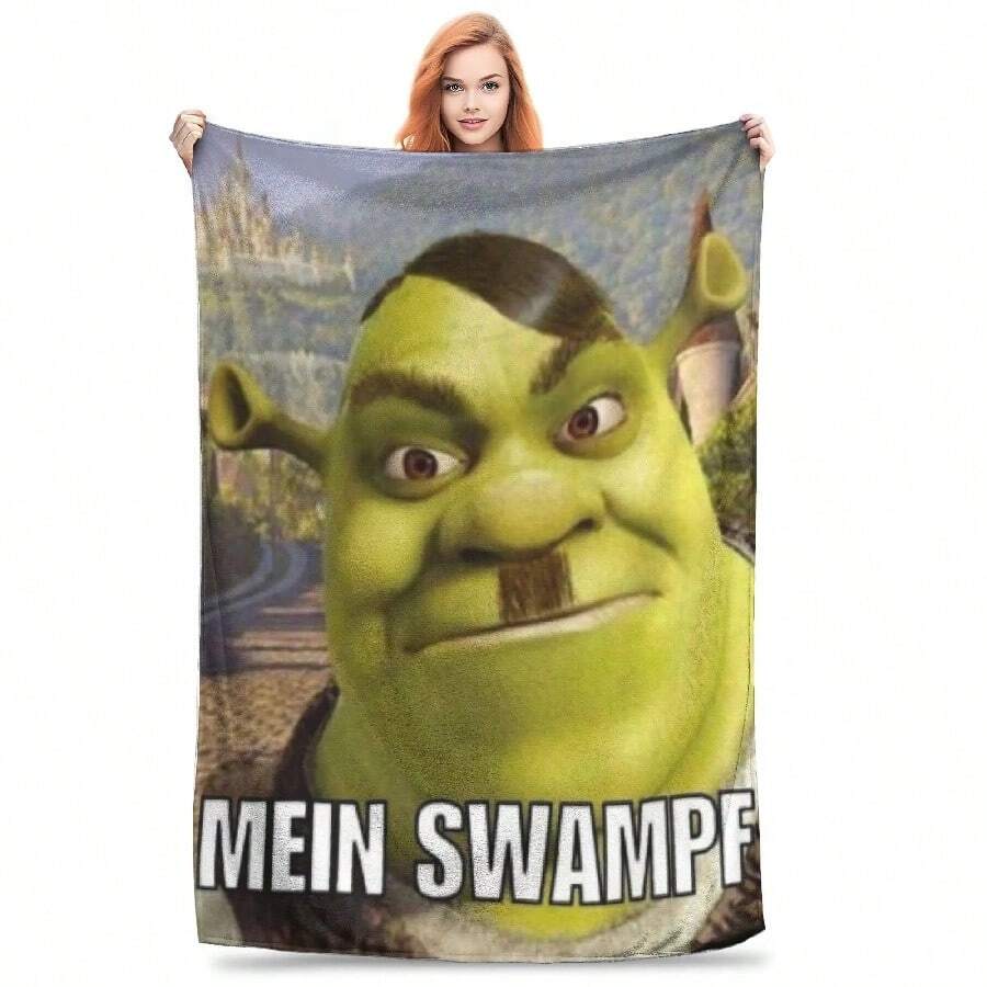 Shreks Pun Funny Memes Blanket Ultra Soft Throw Blankets For Sofa 50x60 Inch Multiple Sizes Rug ...